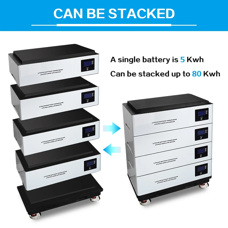 200ah 300ah Stackable 48v 100ah Lithium Battery 10kwh 20kwh Lifepo4 ...