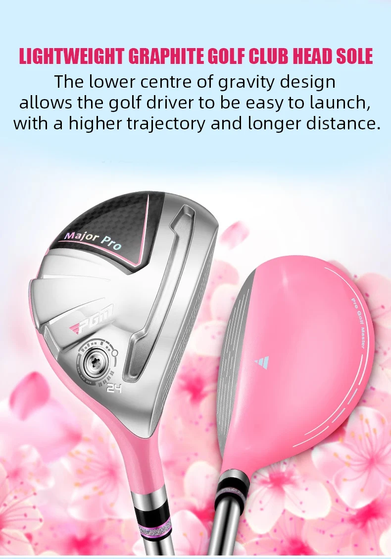 PGM LTG048 women golf clubs complete set pink full golf club set with ...