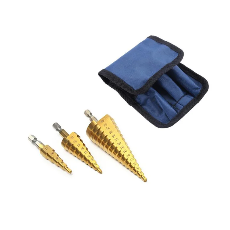 5pcs Hss Cobalt Multiple Hole Step Drill Bit Set Titanium Step Drill ...