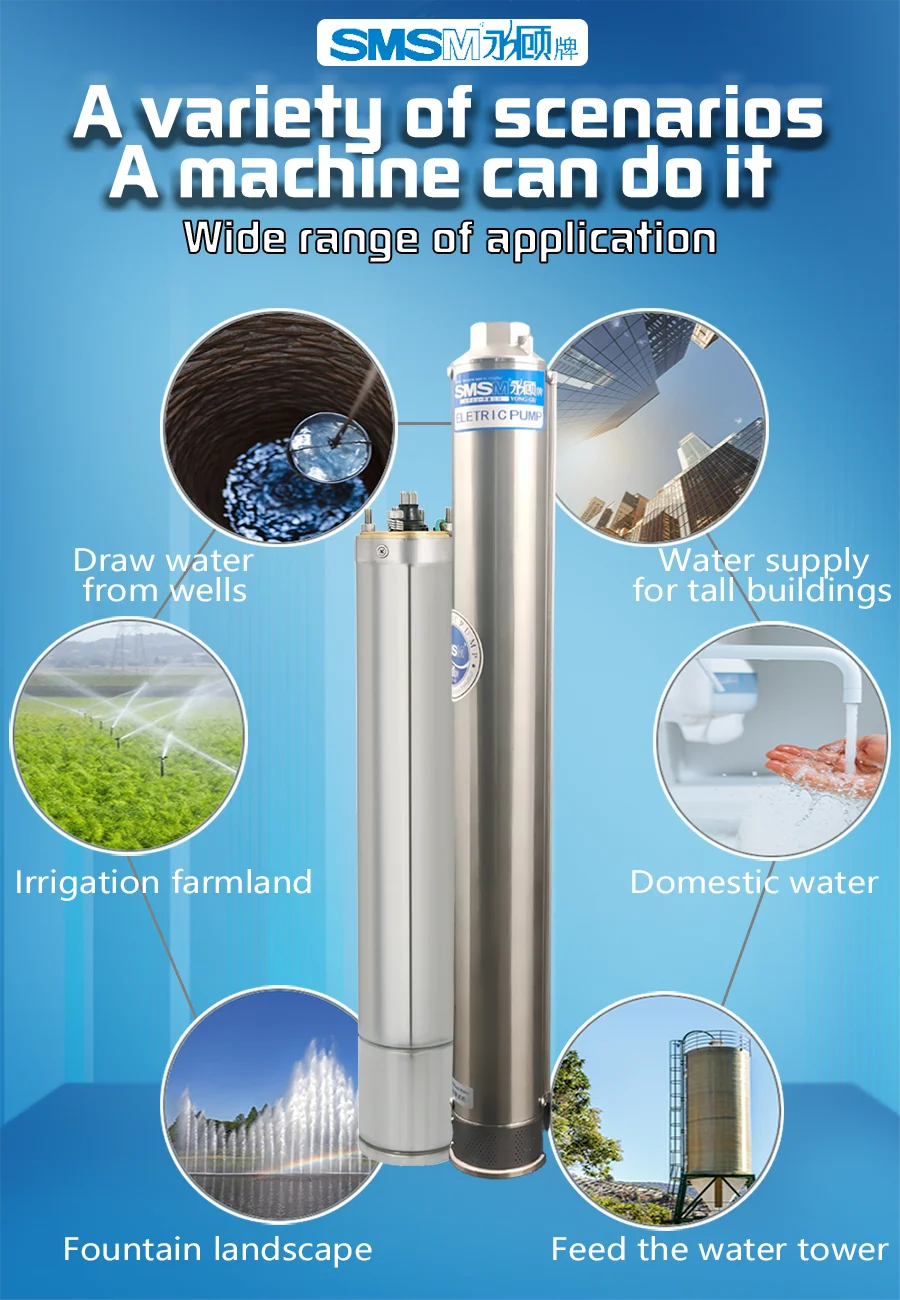 Submersible Stainless Steel Water Pump Deep Well Pump Smsm100qj 2.2kw ...