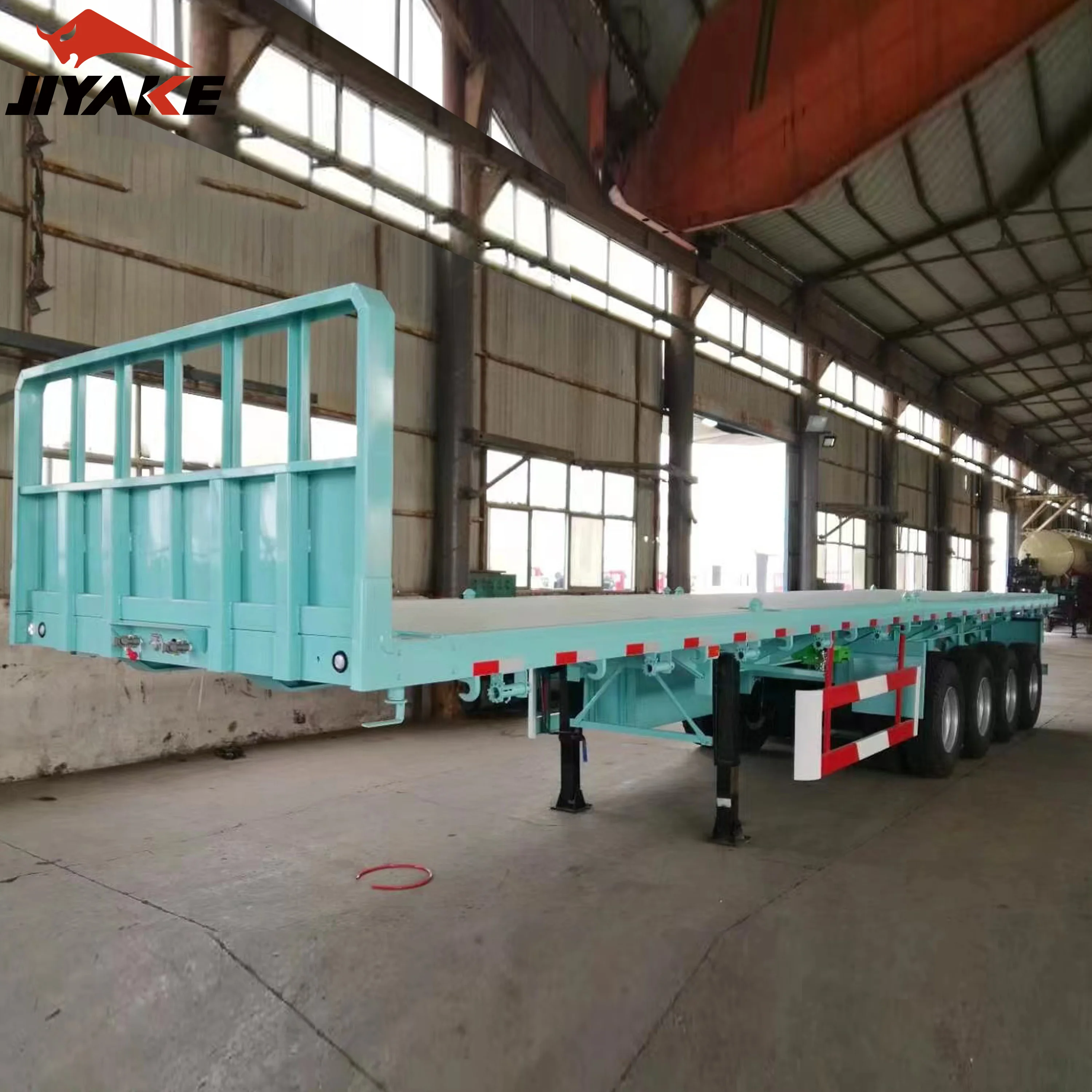 3 Axles 40 Feet 40ft Flat Bed 20 Ft 50 Tons Loading Capacity Container ...