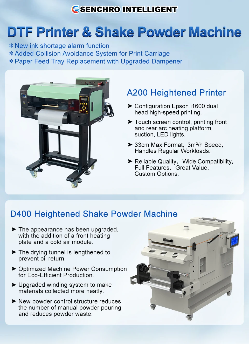New DTF Powder Shaking Machine Equipment 38cm Width with Large Curing ...