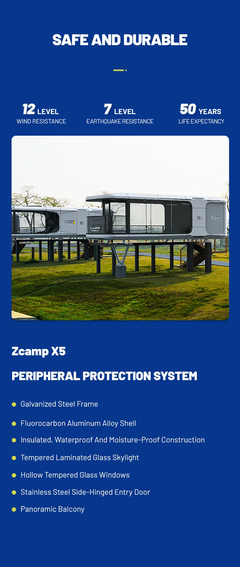 Zcamp X5 Prefab Camping Home Durable Design Eco-friendly Material ...