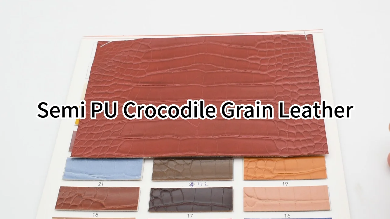 Free Sample Wholesale Pu Faux Croco Leather Fabric Handbag Synthetic ...
