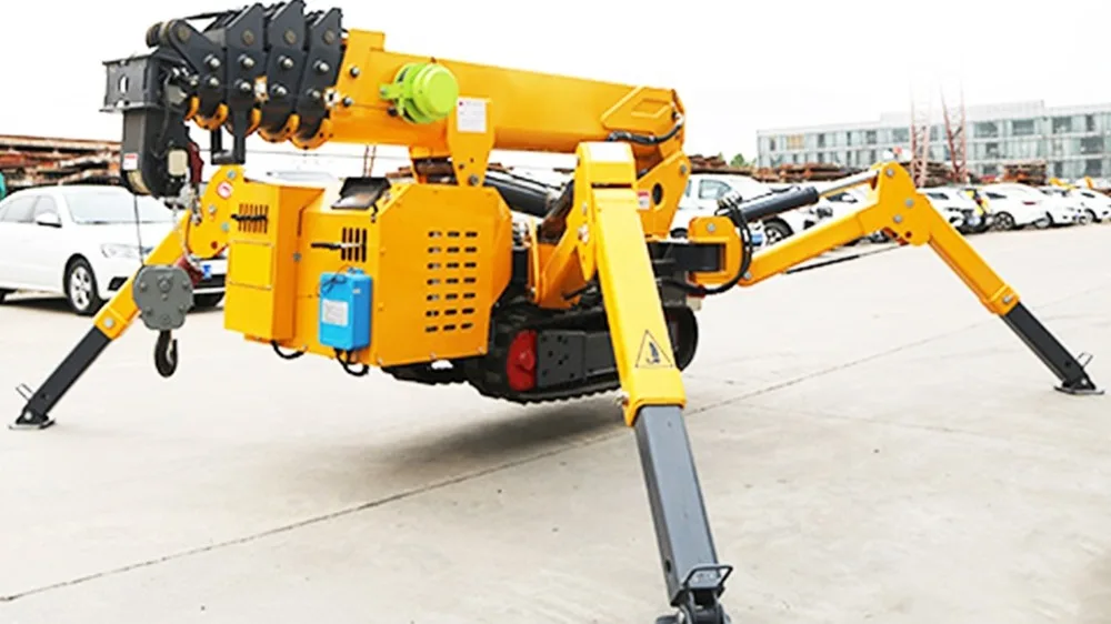 Hot Sale Smallest Spider Crane Foldable 3t Mini Lifting Height Telescopic Construction Crawler ...