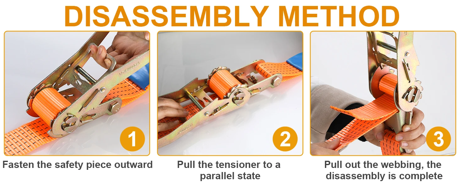 2'' 4000kg PES Ratchet Tie Down Straps 8m Length with Double J Hook ...