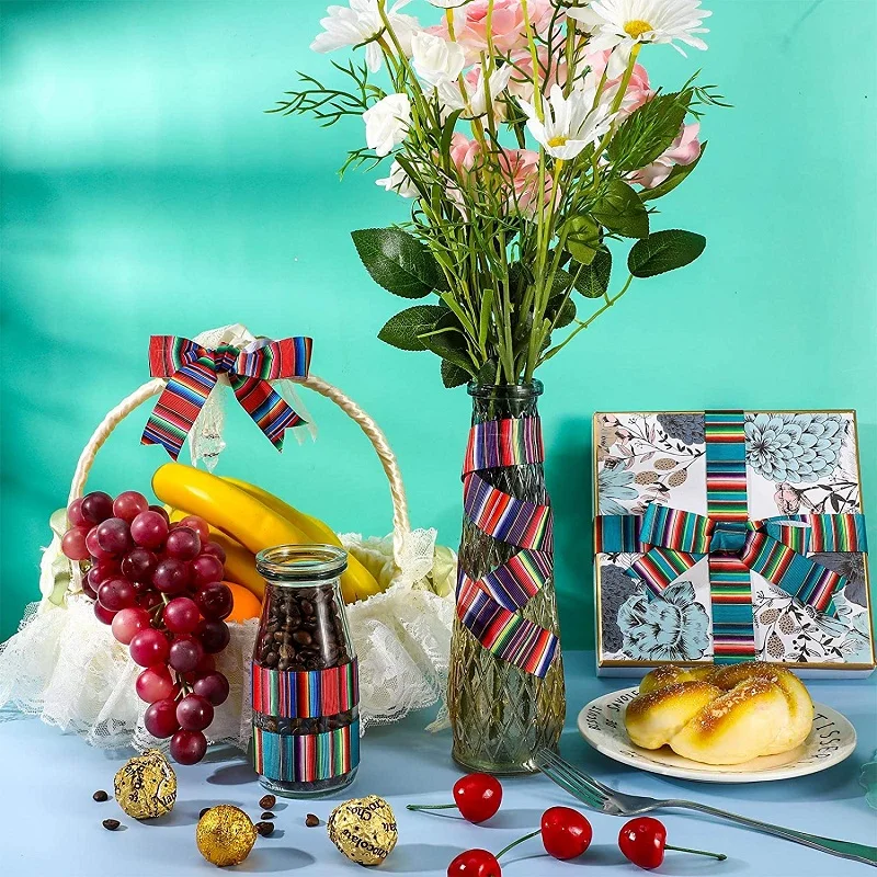 Rainbow Mexican Ribbon for Crafts - Colorful & Versatile