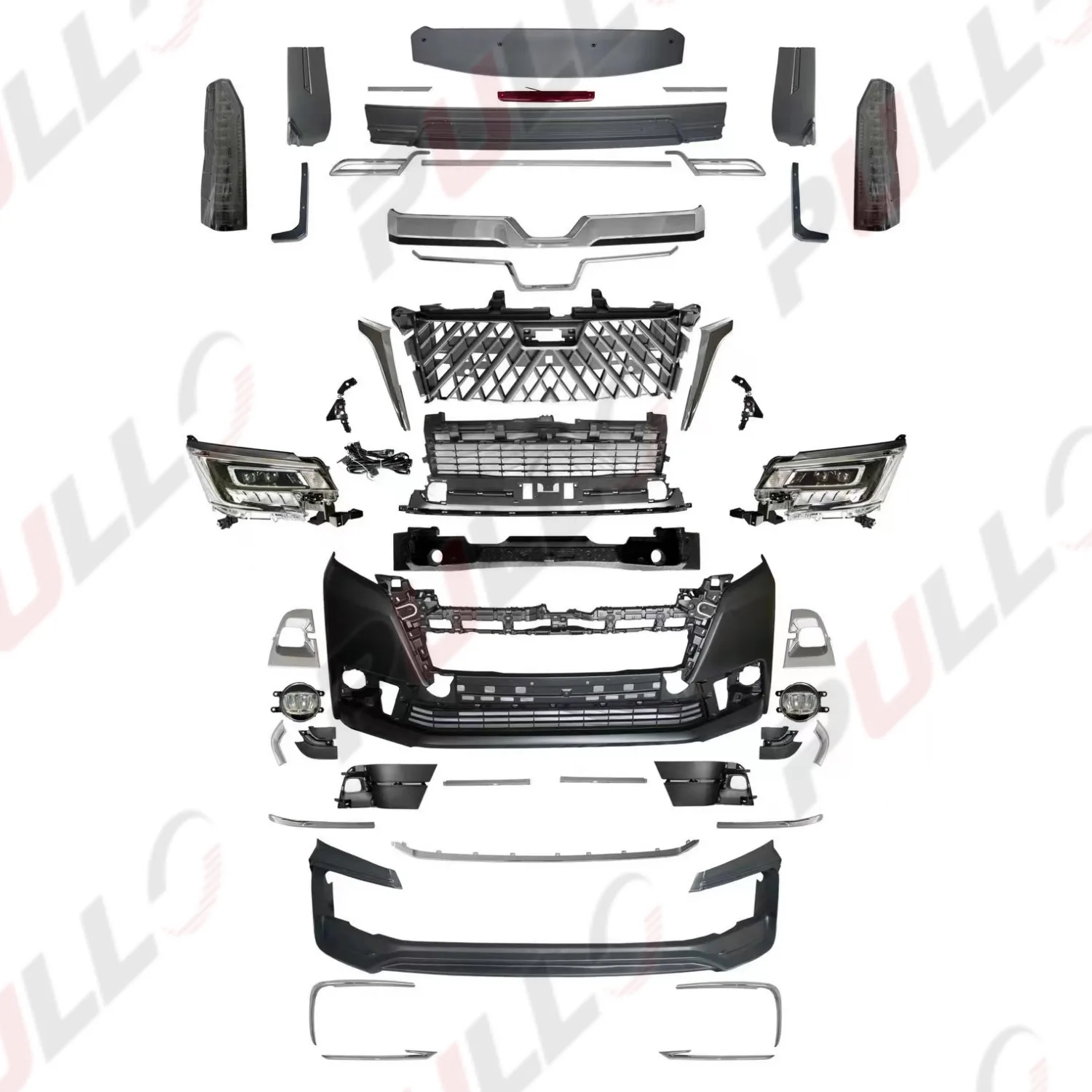 Body Kit For Toyota Hiace 2019+ Upgrade To Wald Model Mini Bus Wide ...