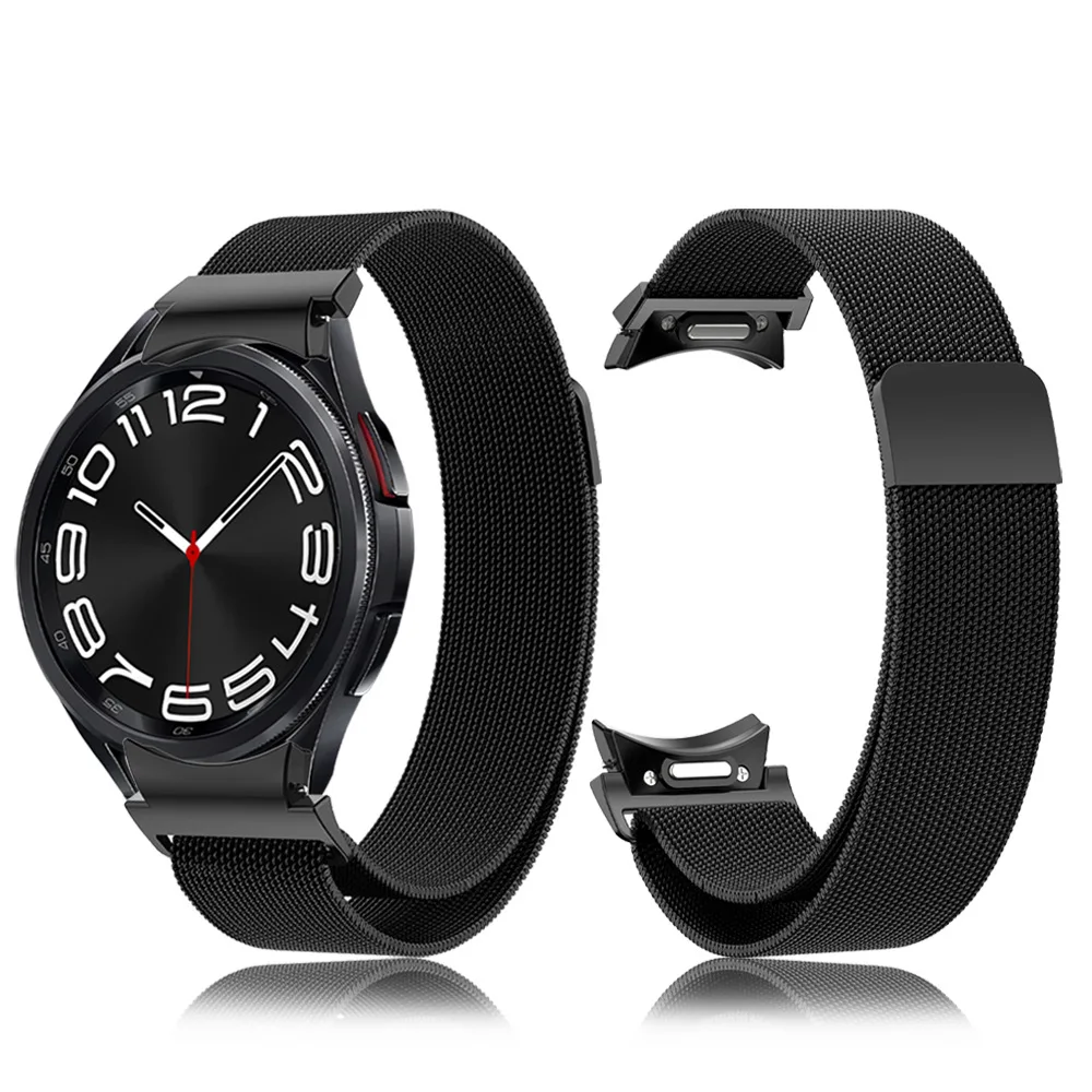 Luxury 20mm Official Connector Metal Milanese Watch Loop Strap For ...