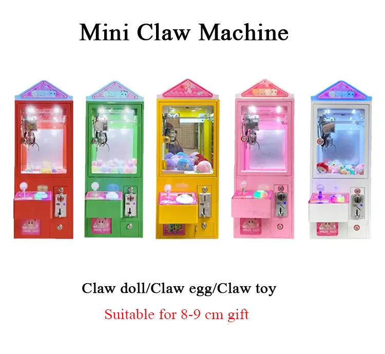 Coin Operated Arcade Crane Grabbing Stuffed Animals Plush Dolls Toys ...