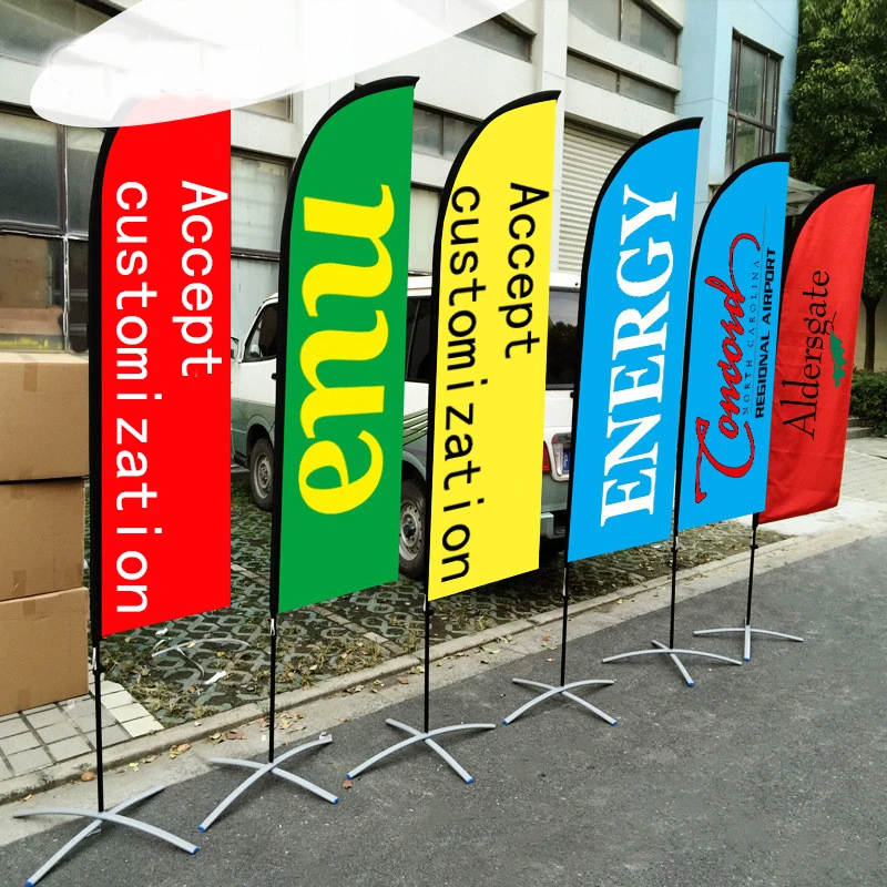 Custom Color Beach Flag Banner Feather Flag Advertising Outdoor Banner ...