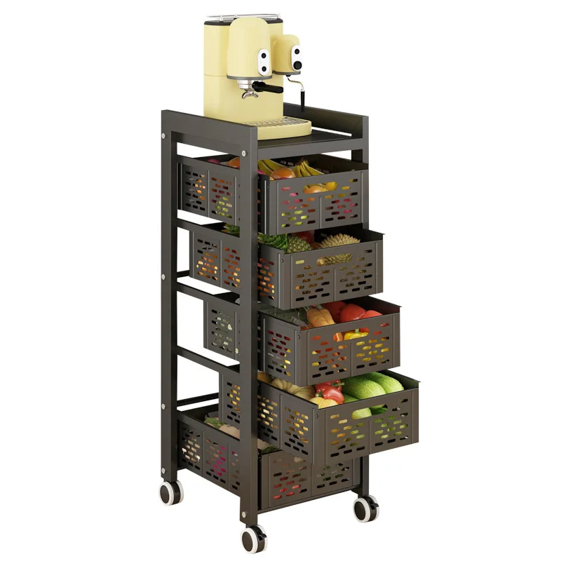 Household Removable Rotating Pull-out Gap Fruit Vegetable Storage ...