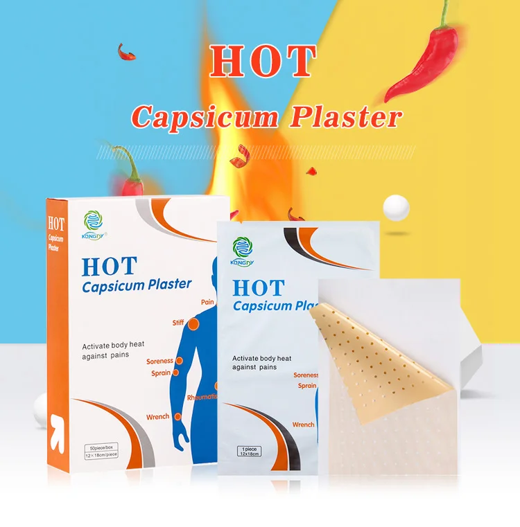 New Design Hot Capsicum Adhesive Plaster Ce Approved Capsicum Pain ...