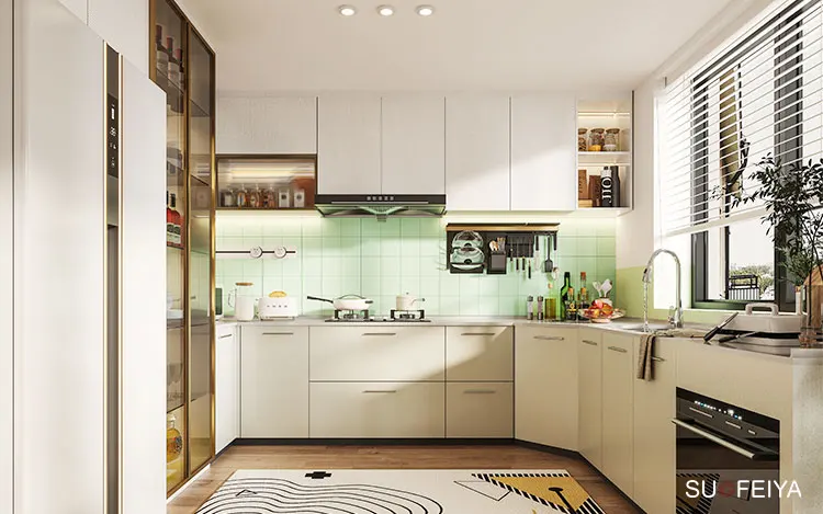 Modern RTA Kitchen Cabinet USA Supplier Includes Sink Ready Assemble ...