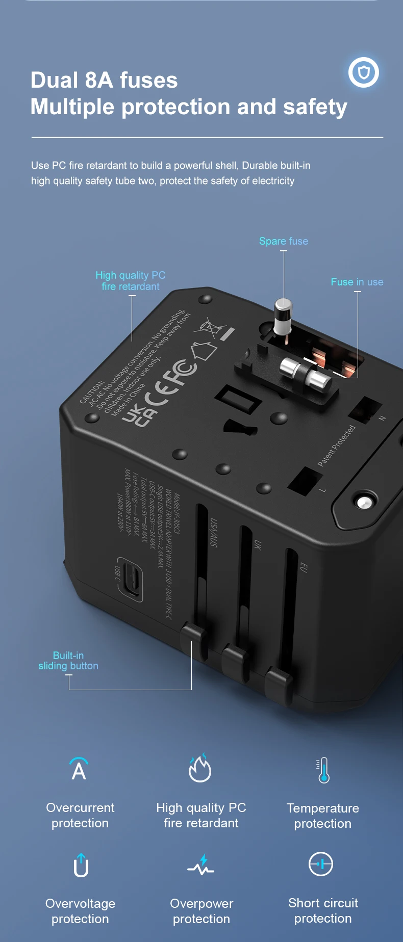 Wontravel AC 1840W Travel Adaptor - Universal Power Solutions