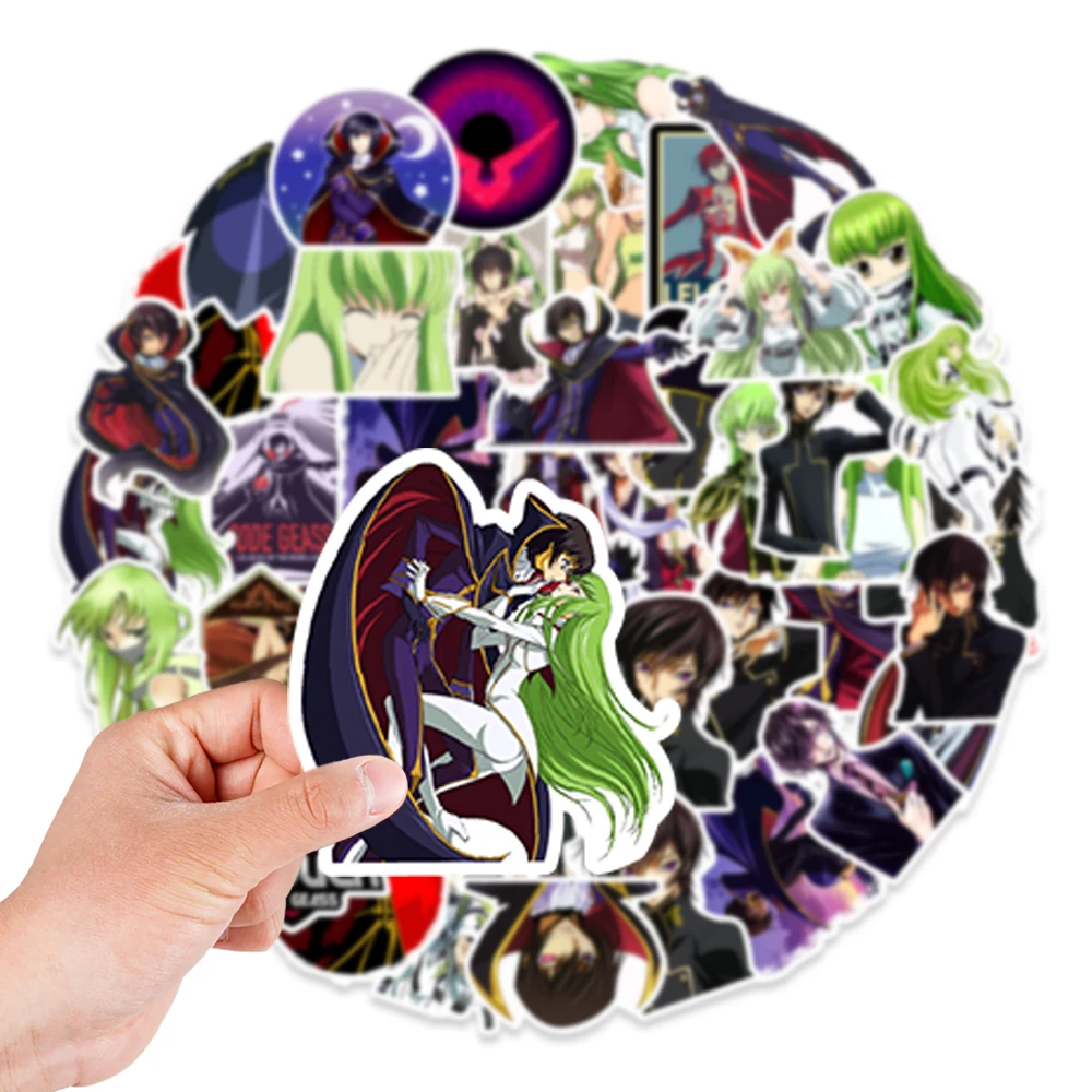 50pcs Japanese Anime Code Geass Stickers For Skateboard Notebook ...