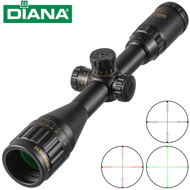 DIANA 4-16X44 Tactical scope with Locking Turret Red and Green ...