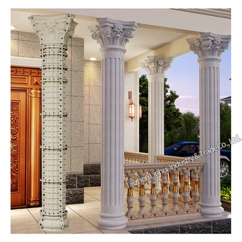 25cm X 340cm Concrete Mold Roman Column Pillar Plastic Decorative Round ...