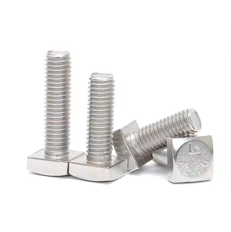 M4 M5 M6 M8 M10 M12 Stainless Steel 304 A2 Full Thread Square Head Bolt ...