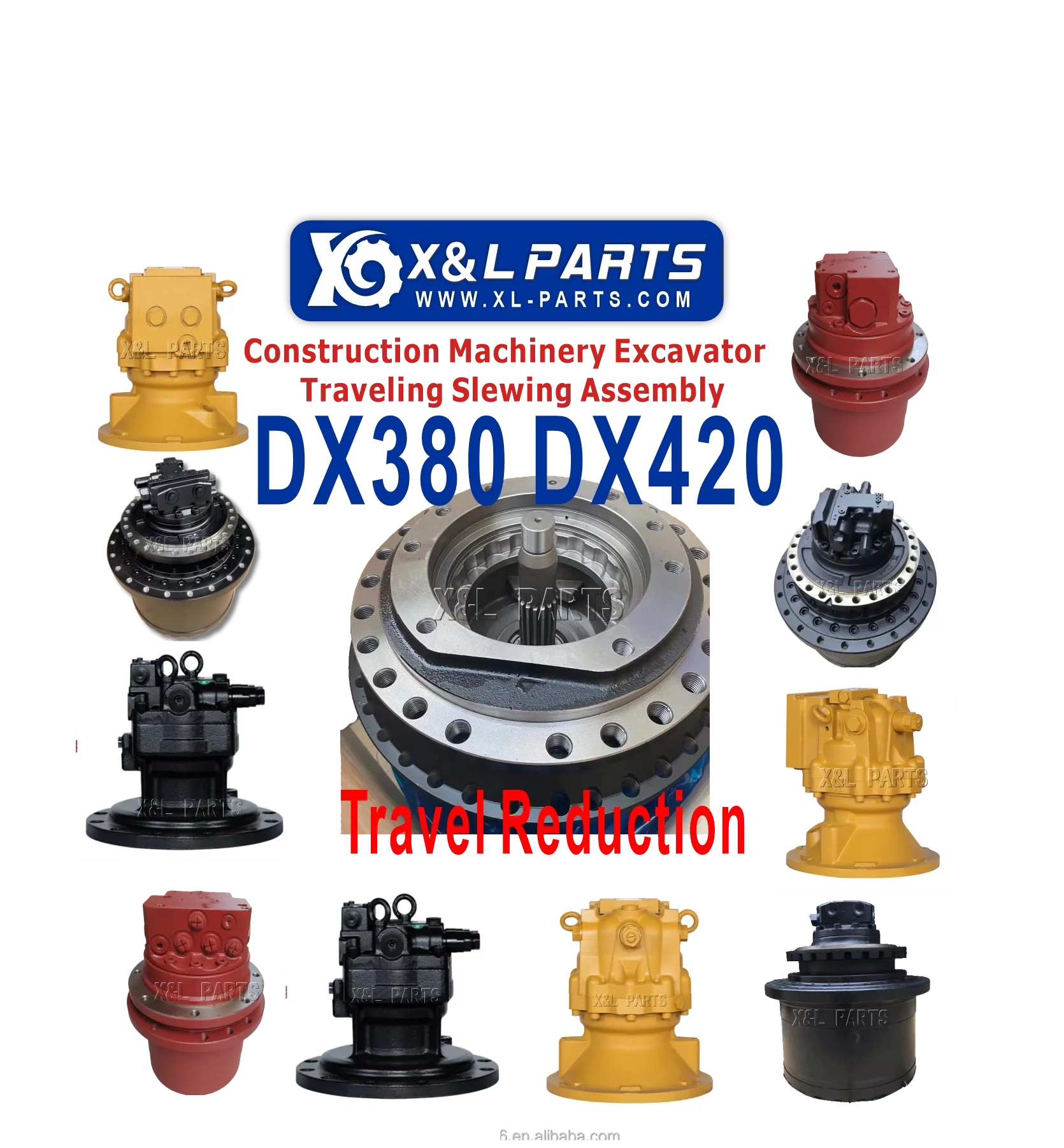 For Doosan Dawoo Dx380 Dx420 Travel Reduction 170402-00025 170402-00025a 170402-00025b 170402 ...