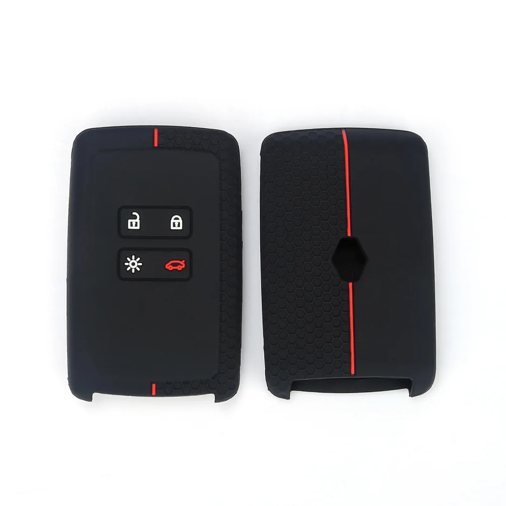 4-button Honeycomb Pattern Smart Remote Control Silicone Car Key Cover ...