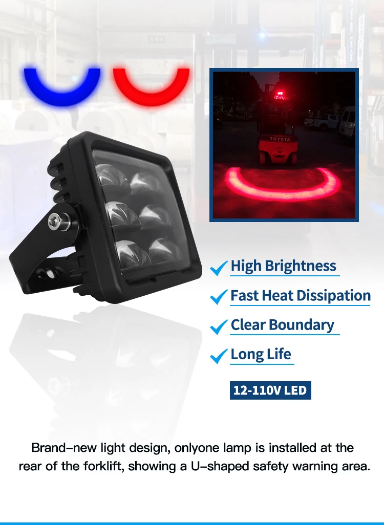 Arch Forklift Led Curved Safety Warning Light Truck Red Blue Beam - Buy ...