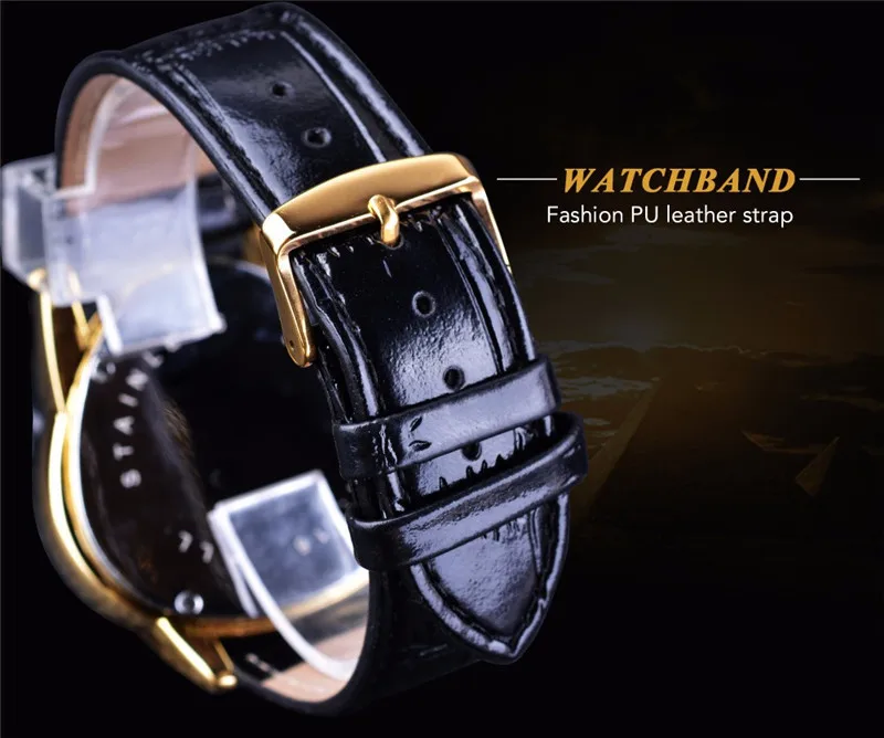 Winner Triangle Golden Skeleton Watch - Luxury & Mystery