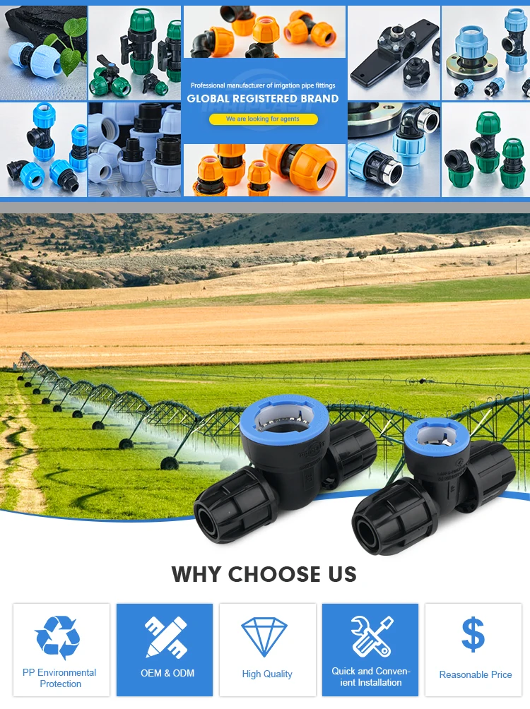 Hdpe Pp Compression Fitting Irrigation Quick Connector Tube Socket ...