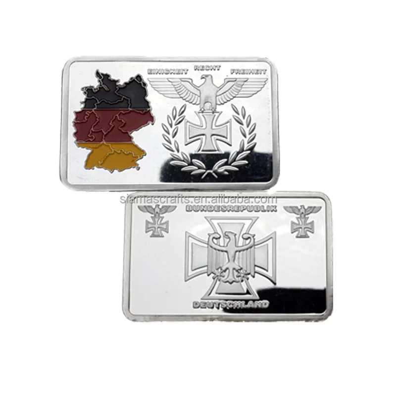 Wwii Ww2 German Deutsche Reichsbank Color Flag 999 Real Gold Plated ...