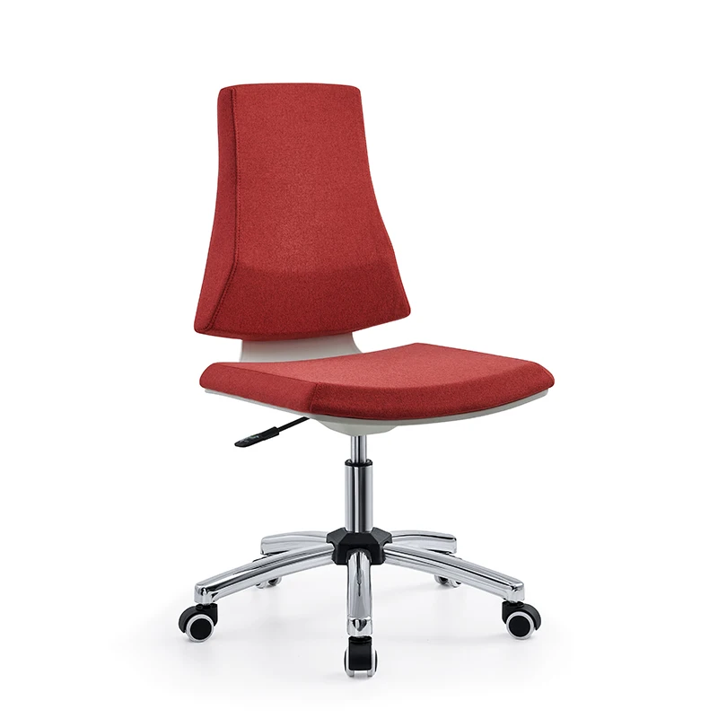 Reception Desk Chair Velvet Fabric Swivel Chair Red Lobby Customer Help ...