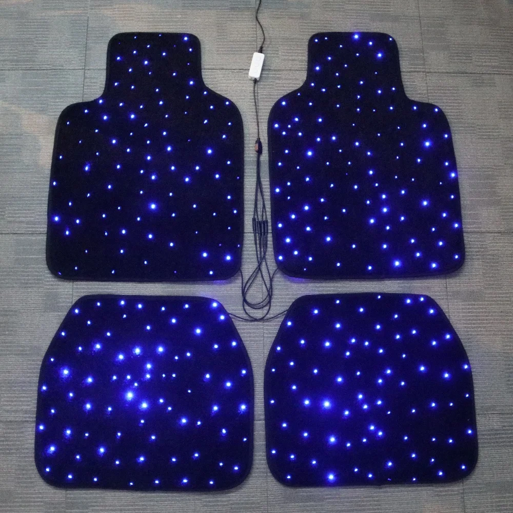 Universal Fit LED Fiber Optic Car Floor Mats Star Light Car Floor Mats ...