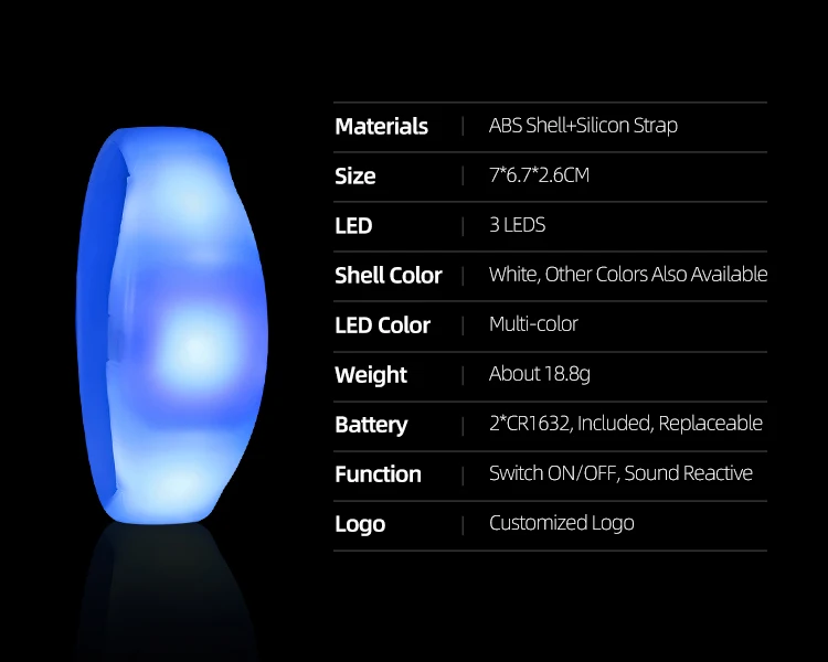 Flashing Wristbands Uk Led Bracelets Light Bands Wristband Silicone ...