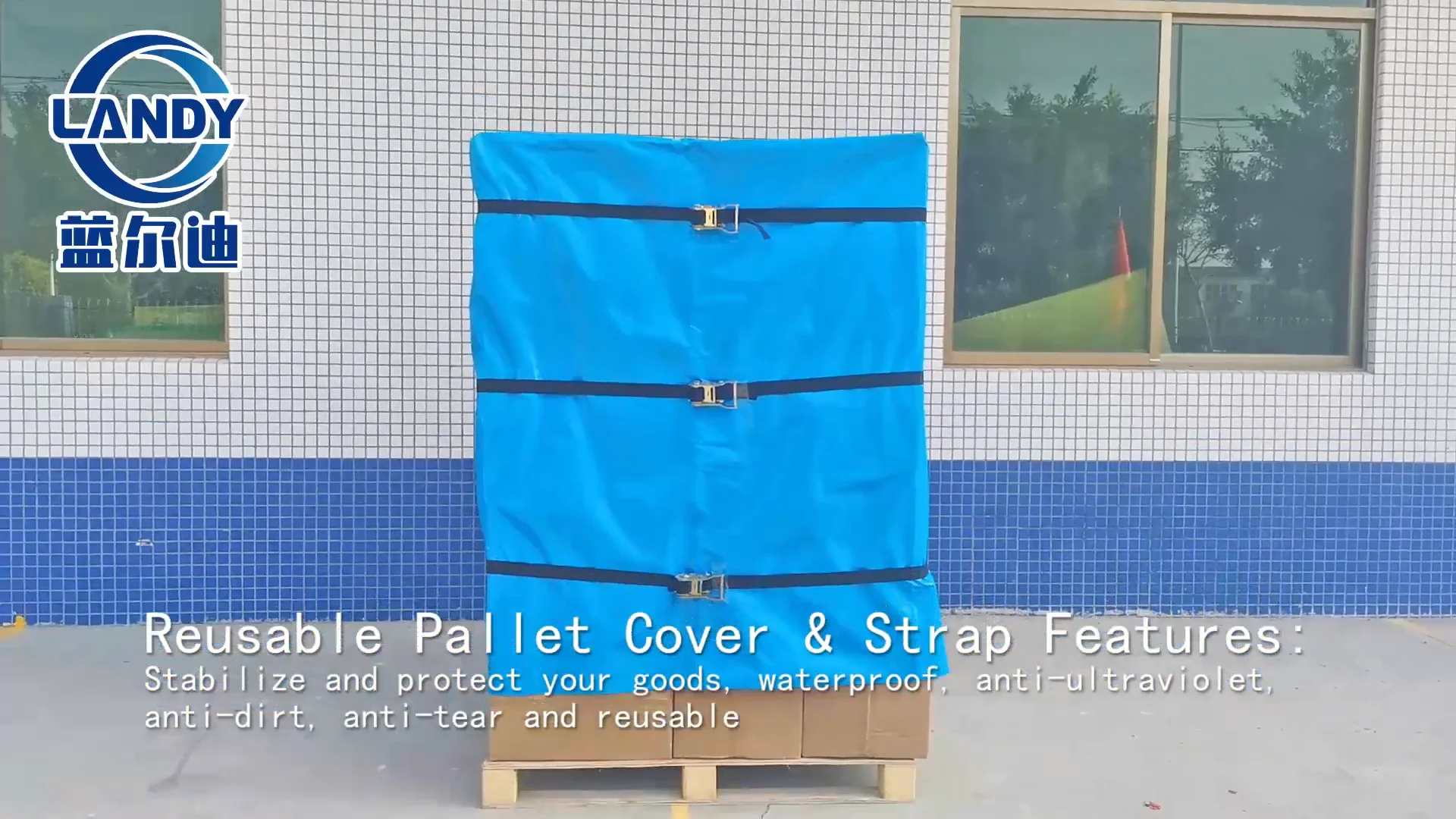 Green Pvc Heavy Duty Reusable Pallet Cover Fabric Moistureproof For ...