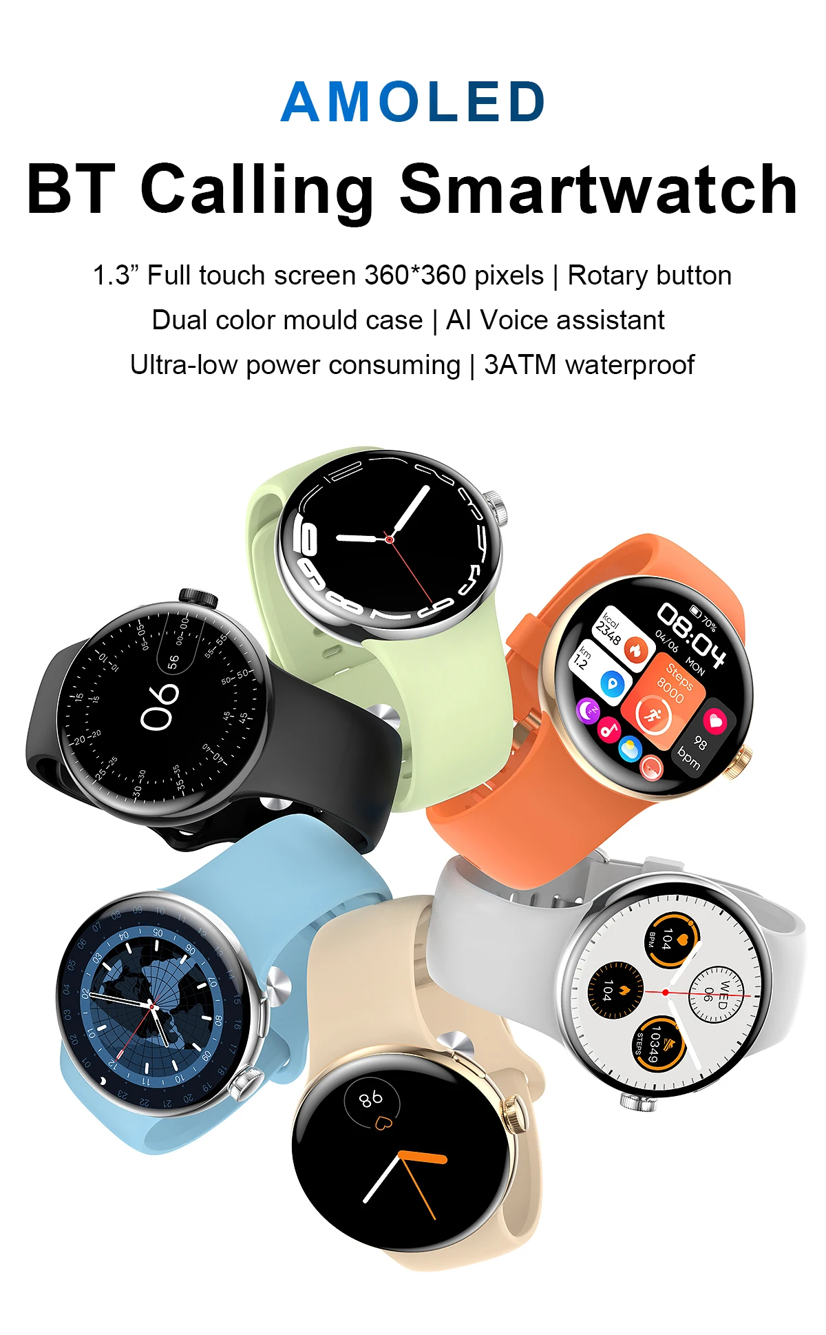 LA24 Smartwatch - Advanced Activity Tracking & Heart Rate