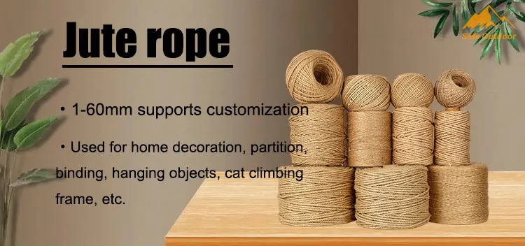 Jute Rope 100% Natural Jute Braided Twist Rope Diy Decoration Cord 1 ...