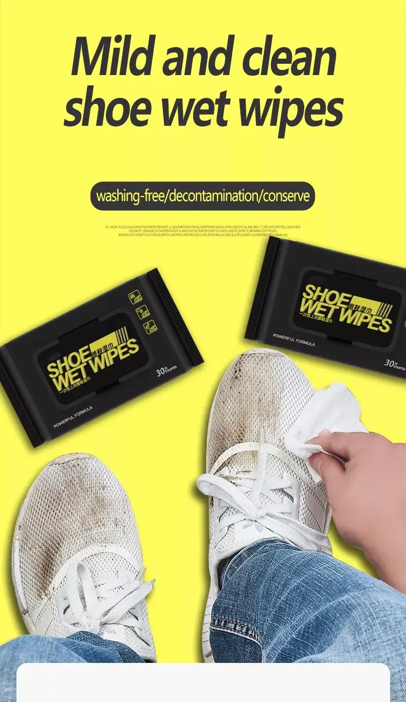 Custom Logo Quick Cleaning Shoes Wipes Sneaker Cleaner Wet Wipes For ...