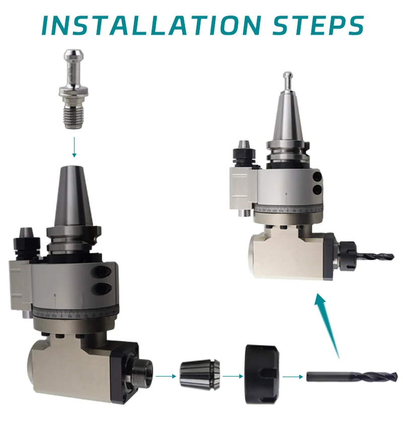 CNC Machine Tools - AG90-ER16/ER20/ER32/ER40 Angle Head