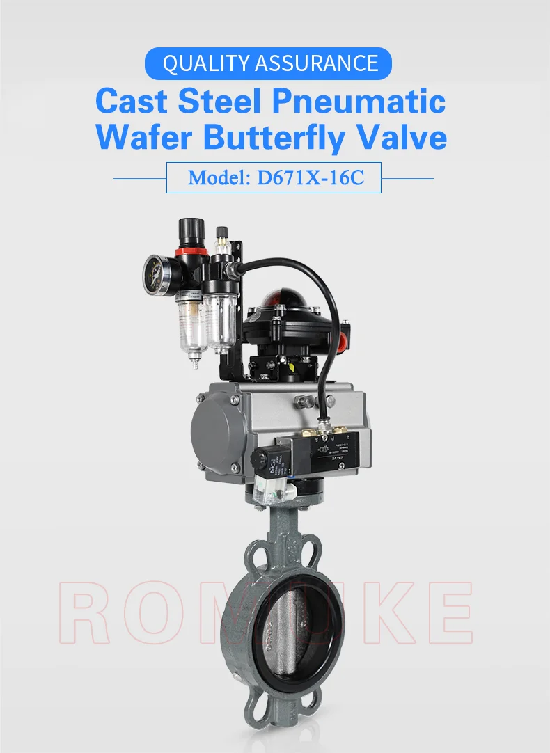 D671X-16C Pneumatic Butterfly Valve - Cast Steel & EPDM Seal