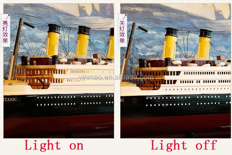 Rms Titanic Ship Model With Led Light,Size 80x10x29cm Titanic Ship ...