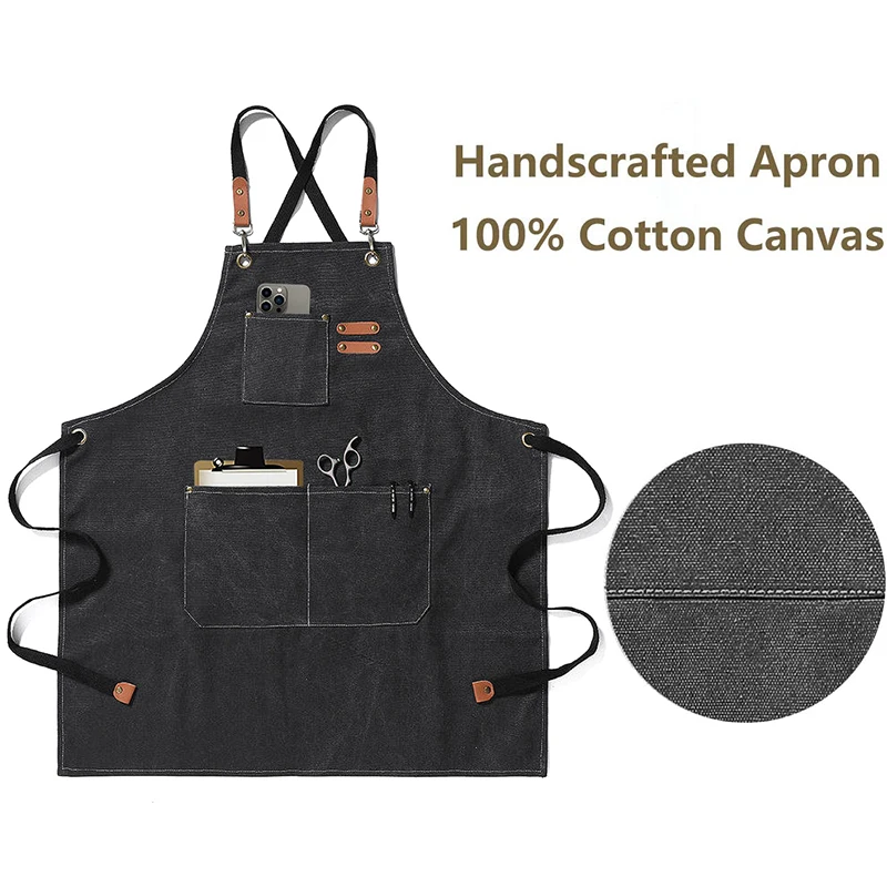 Heavy Duty Coffee Shop Chef Restaurant Work Tool Bib Leather Garden Bbq ...