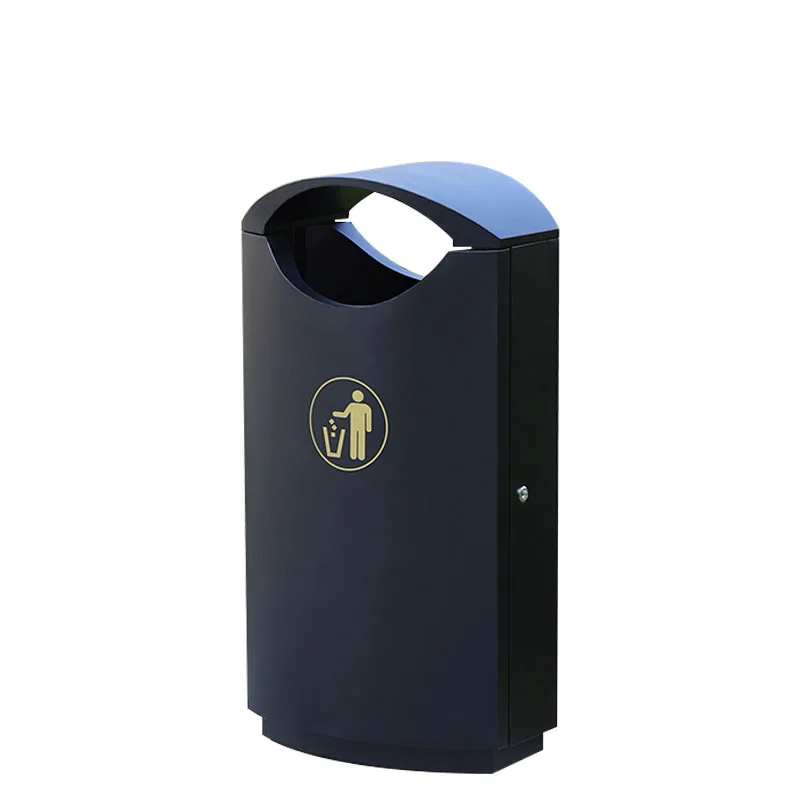 Park Commercial Stainless Steel Trash Can Pedal Operated round Outdoor ...