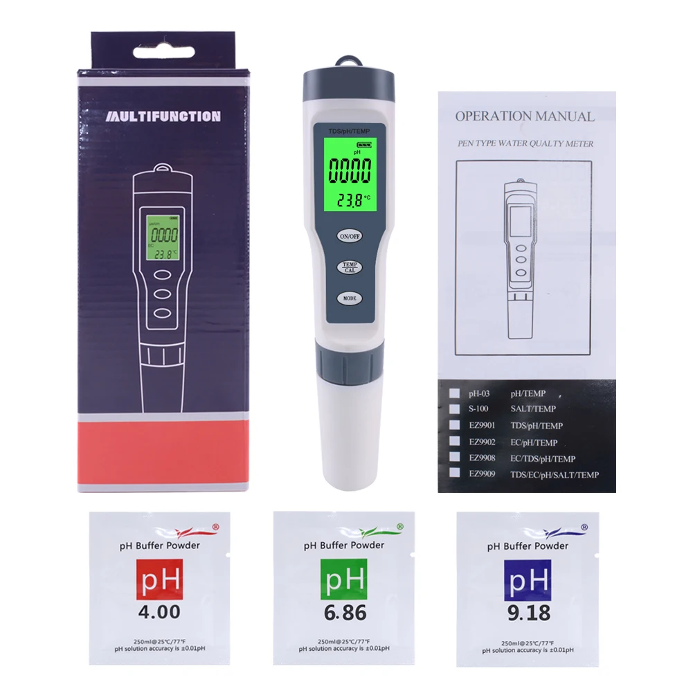 Professional Tds Ph Meter Ph/tds/temperature Meter Digital Water ...