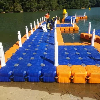 Houseboat Plastic Floating Platform For Working Floating Pontoon Buoy ...