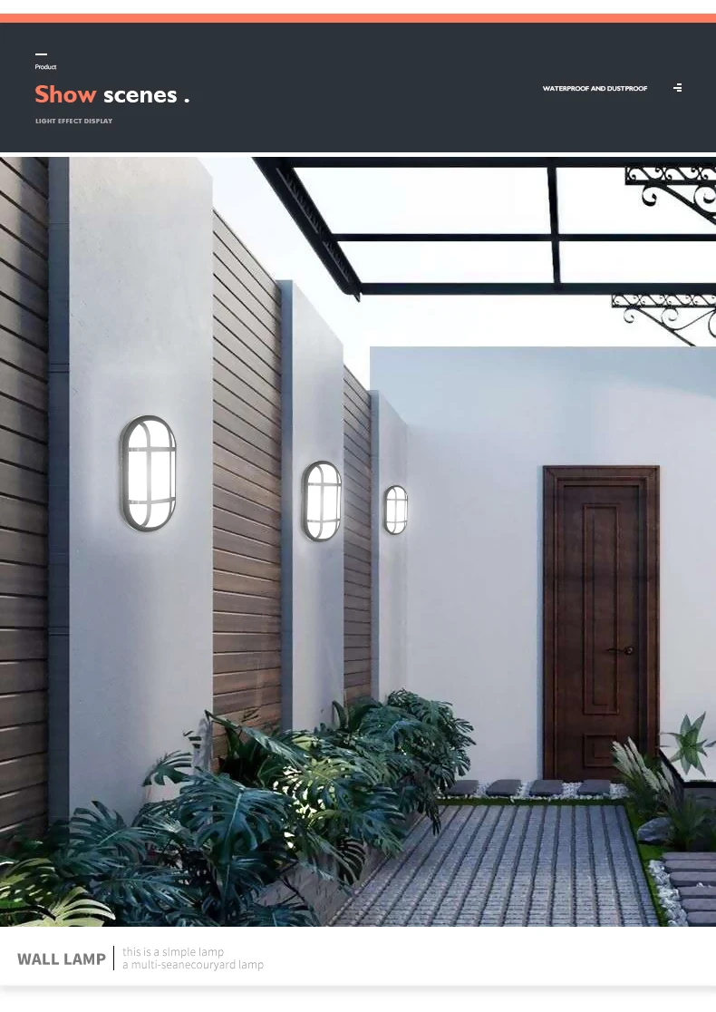 Outdoor Garden Corridor IP65 Wall Lights - Durable & Bright