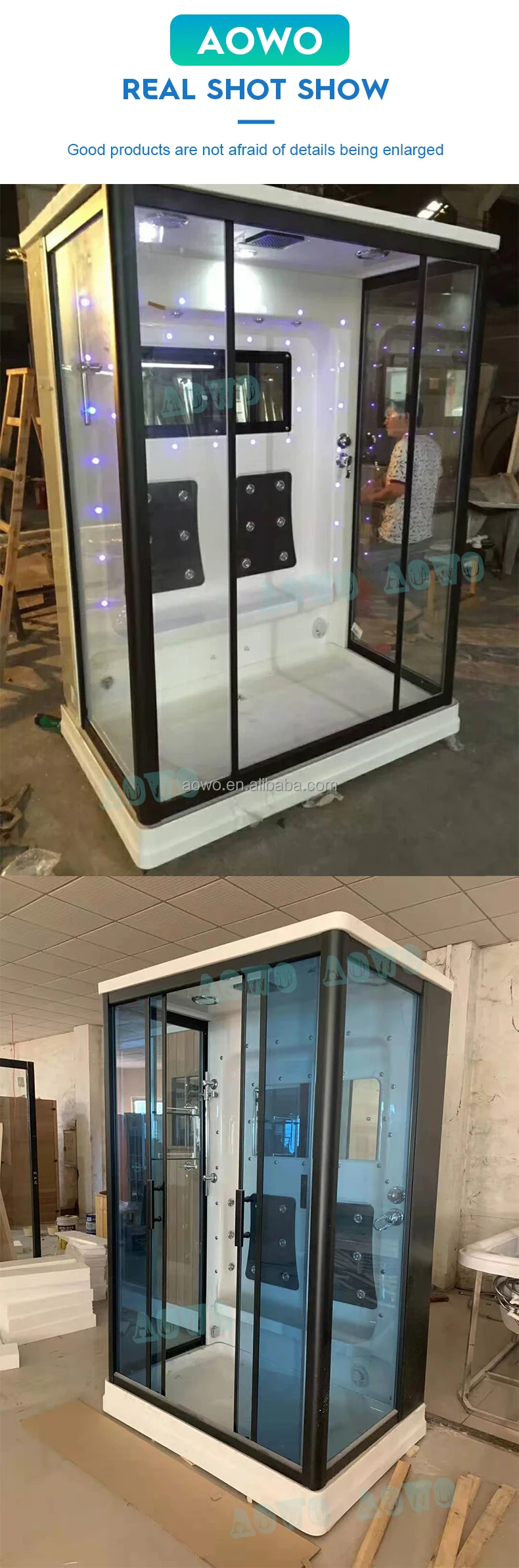 1 2 Person Steam Shower Room Cabin Yacuzzi Hammam Whirlpool Cabin Spa ...