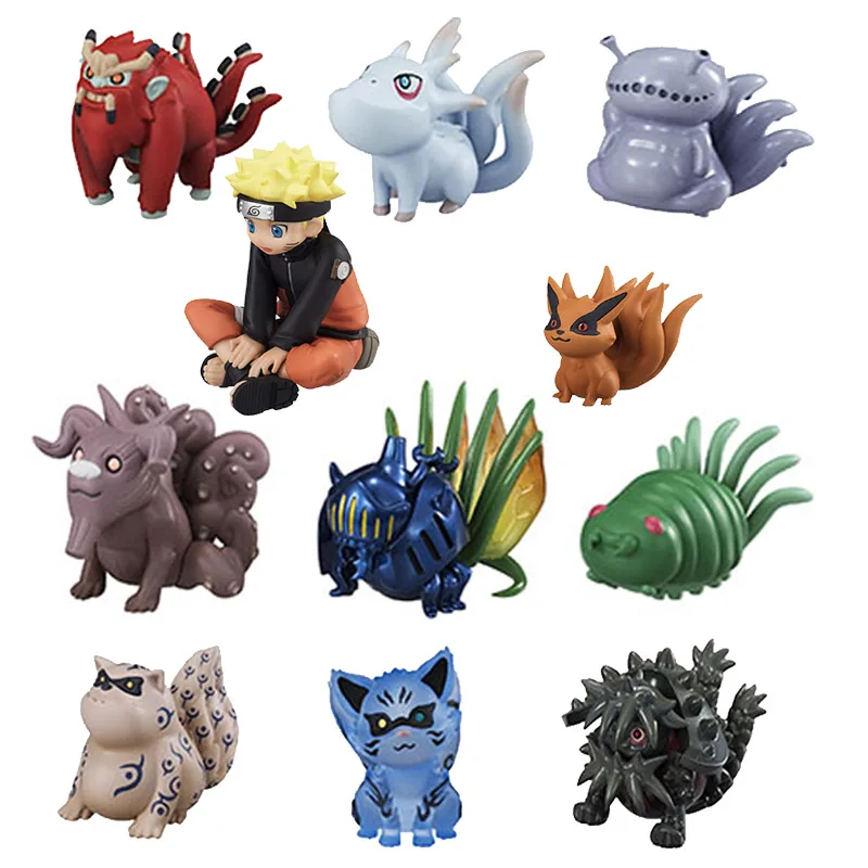 Anime Dos Desenhos Animados Figura Naruto Mini 4-7cm Pvc Q Ver. Figuras ...