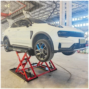 Factory Direct Sale 1.2m Auto Shop Movable Hydraulic Car Hoist Scissor ...