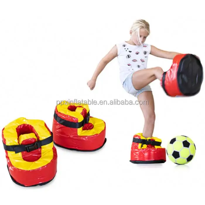 Team Building Games Giant Inflatable Soccer Shoes Sponge Big Football ...