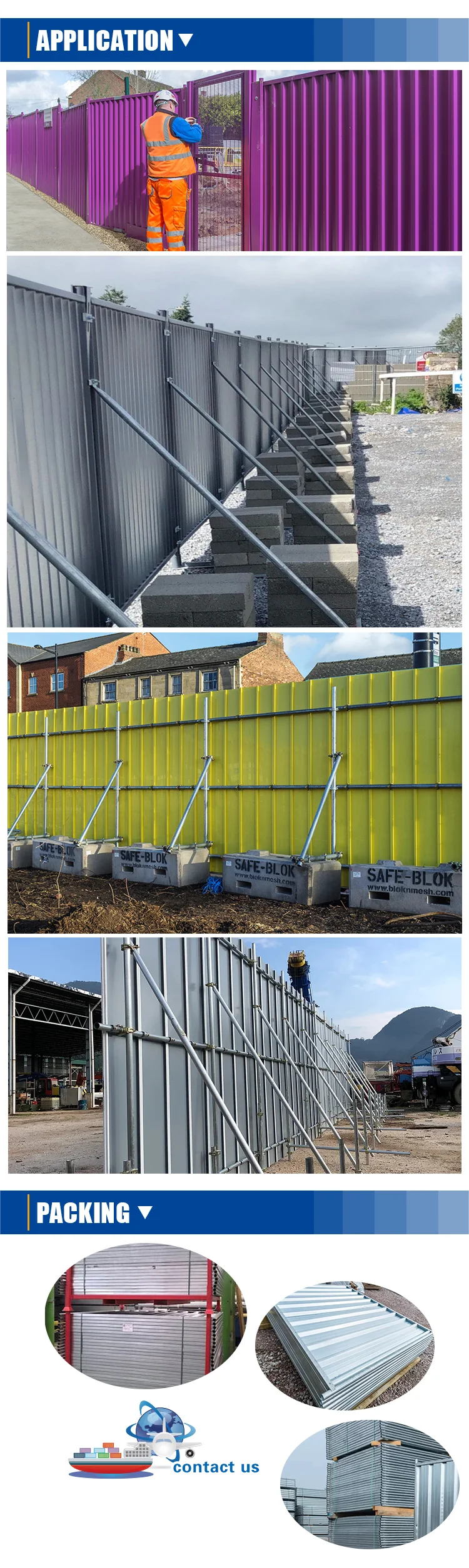 Durable and Easy to Install Construction Site Hoarding Fences