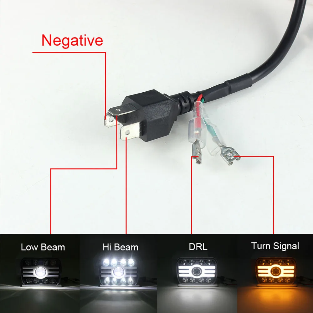 Jhs Drl Led Headlight Turn Signals Square Drl 65w 5x7 7x6 Led ...